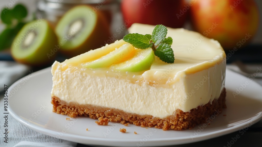 Ghanaian national cuisine: Cheesecake with annona or sour cream apple ...