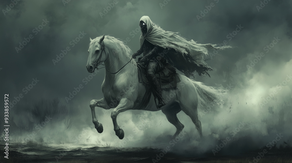 The Pale Rider Banshee: A banshee mounted on a spectral horse, her ...