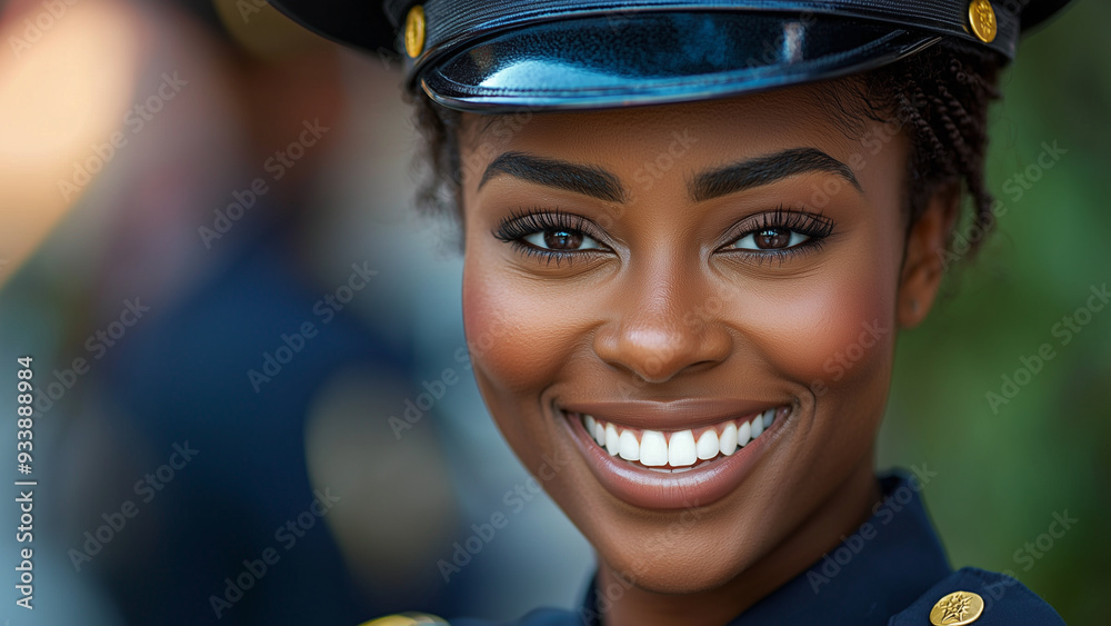 African Black Woman Police Officer - police, officer, uniform, woman ...