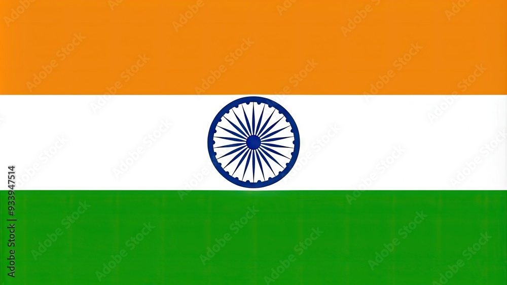 Vibrant vector illustration of the India national flag, featuring three ...