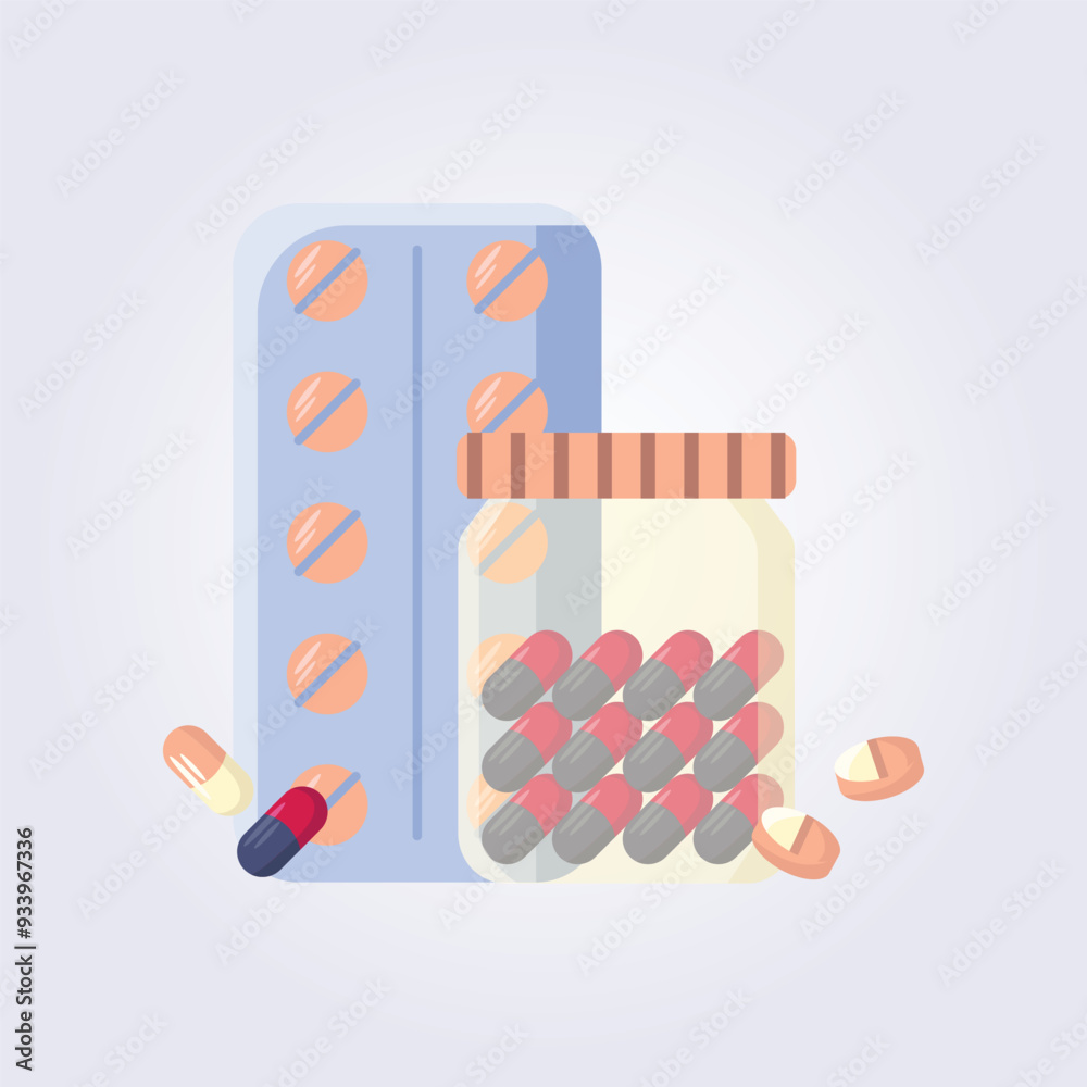 Medication vector illustration design icon symbol, for medical template ...
