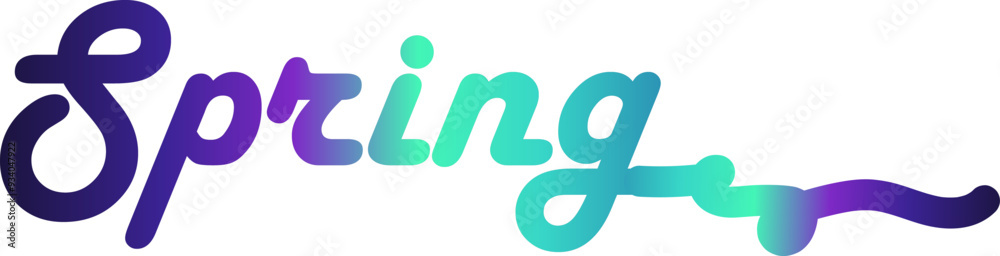 gradient Spring, Spring sale illustration with tropical leaves ...