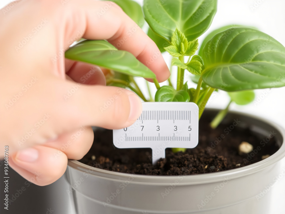 Checking Soil Moisture of a Plant Stock Photo | Adobe Stock