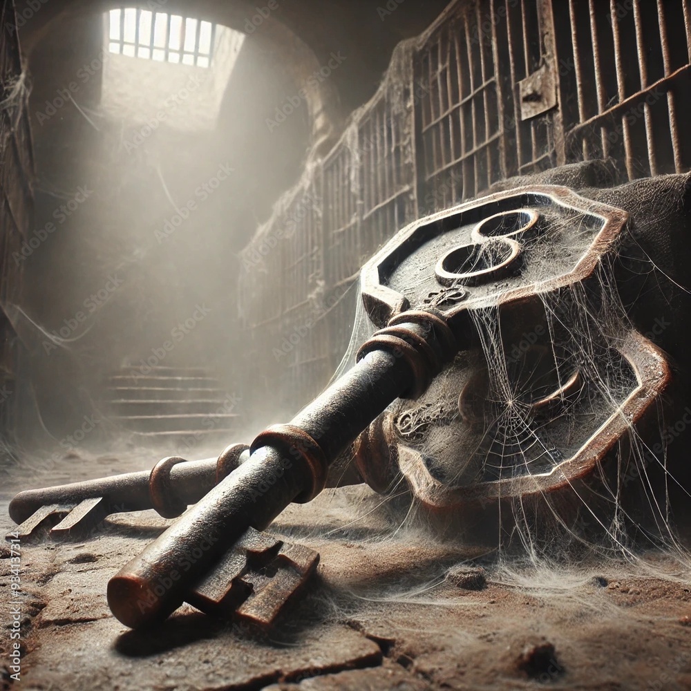 Forgotten Relics: Ancient Prison Keys in a Haunted Dungeon Stock Photo ...