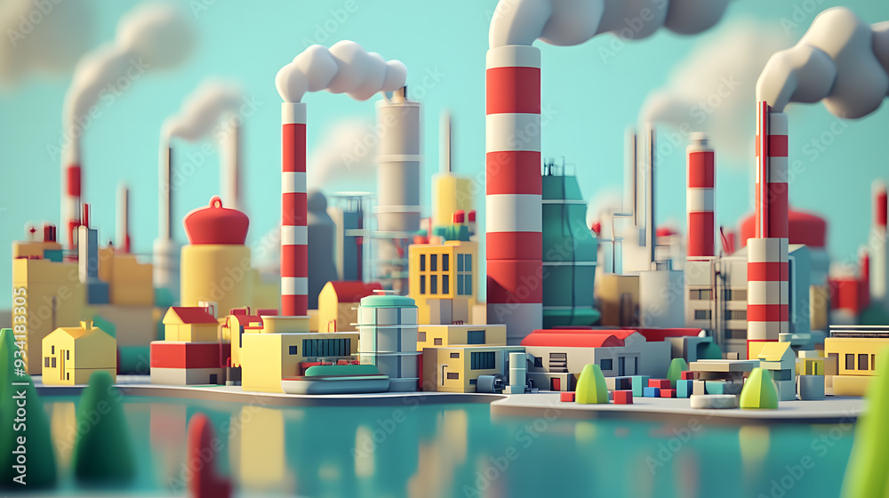Manufacturing Marvels: 3D Cartoons Showcasing Modern Factories offers a ...