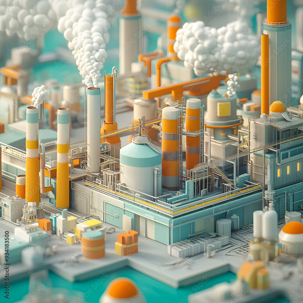 Manufacturing Marvels: 3D Cartoons Showcasing Modern Factories offers a ...