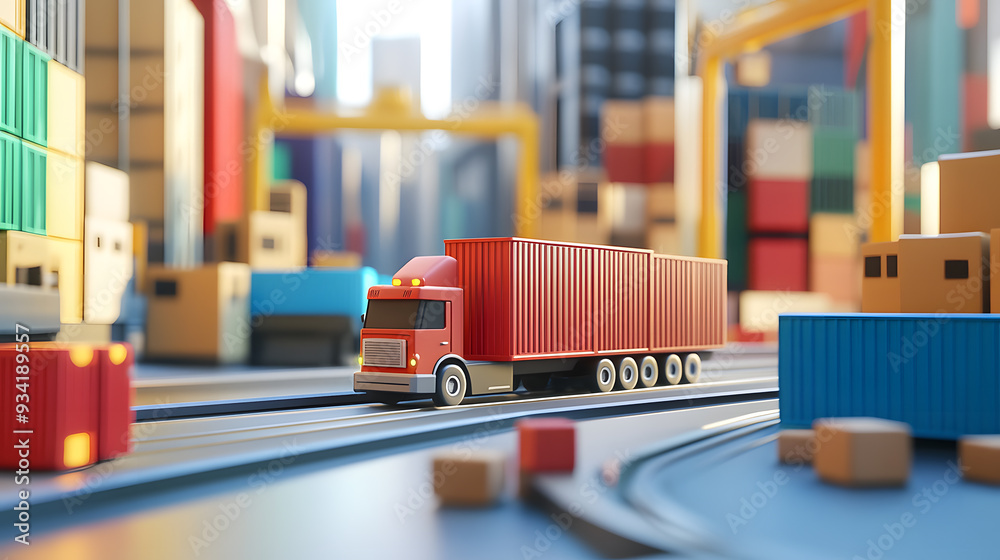 Transportation Networks: 3D Cartoon Insight into Industrial Logistics ...