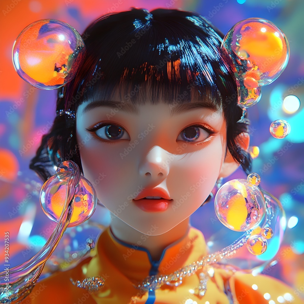 Stunning 3D Anime Inspired Digital Art with Vibrant Colors and Dynamic ...