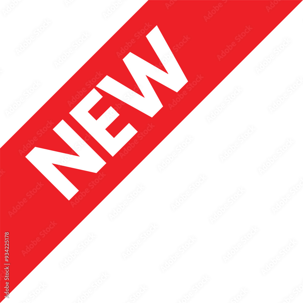 New product corner ribbon label icon isolated on white background . New ...