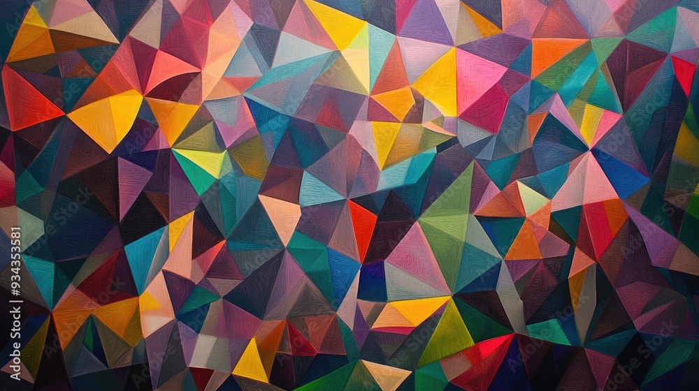 A Pattern Of Nested Polygons Each Layer With A Different Hue Creating