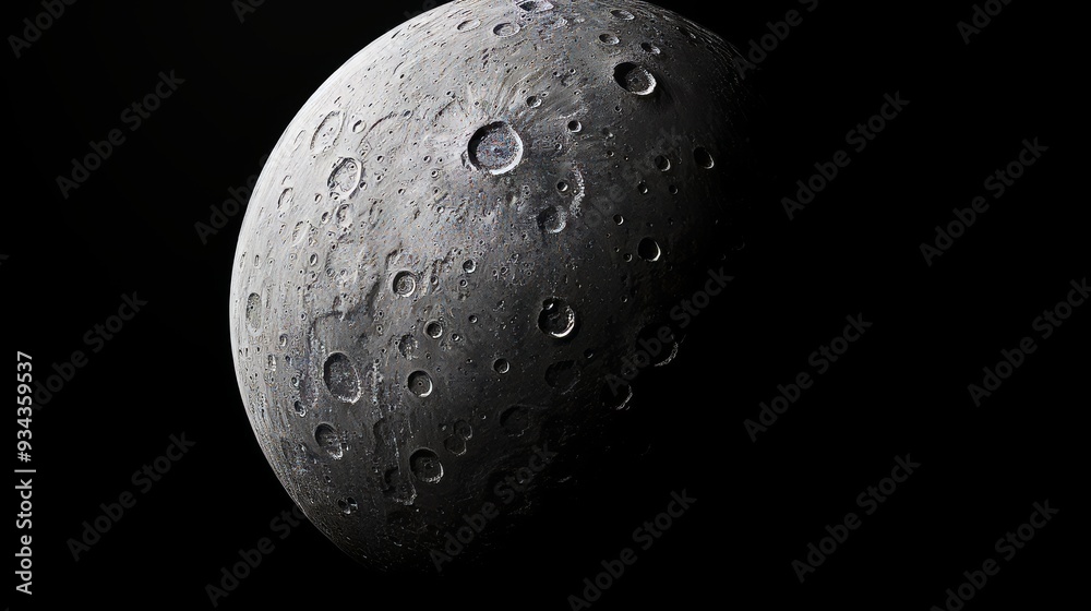 Monochrome moon surface texture with craters for space exploration and ...