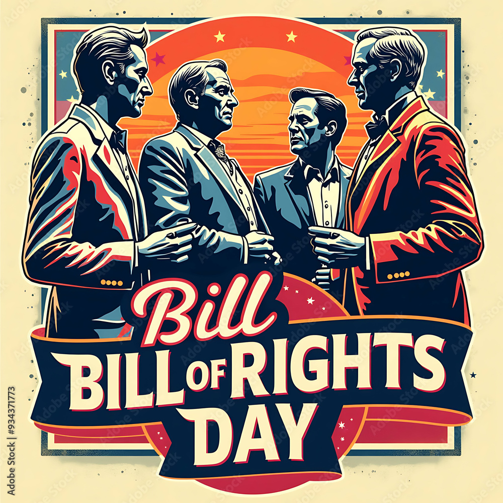 Bill of Rights Day illustration Background, a commemoration of the ...