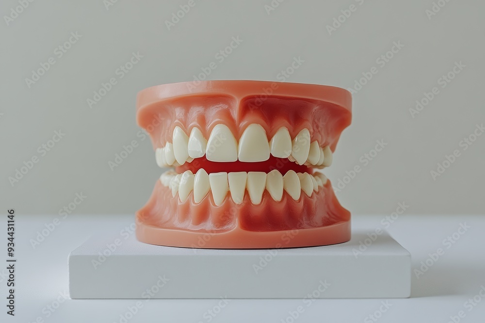 An isolated PNG image of full dentures with teeth, gums, and bone for ...