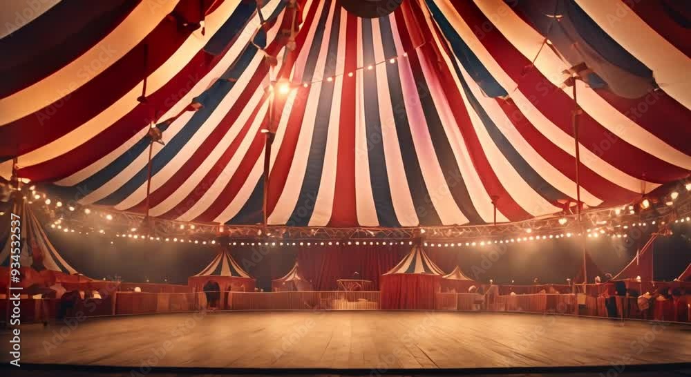 Amusement Show features a Circus tent in the center of an arena Concept ...