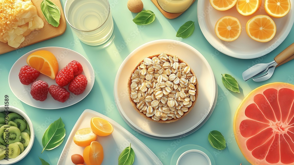 ภาพประกอบสต็อก Realistic infographic showing the process of hydration ...