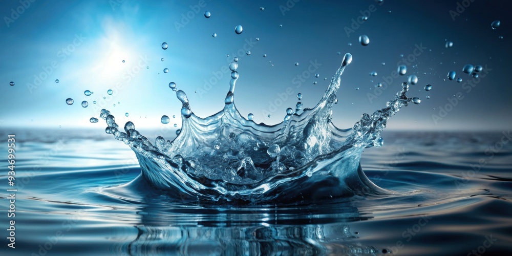 Splashing water with foaming and roaring sound, splash, water, foam ...