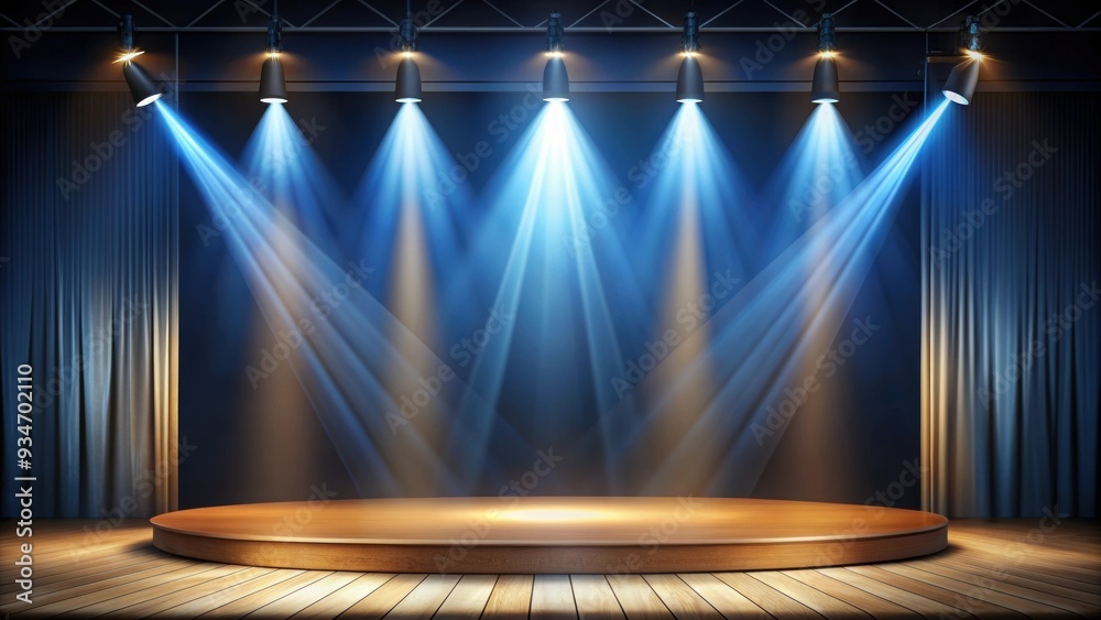 Stage with spotlight for theatrical performance, stage, spotlight ...