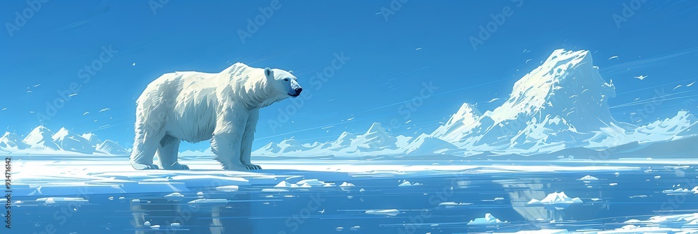 Polar bears isolated shrinking ice caps a stark image of the effects of ...