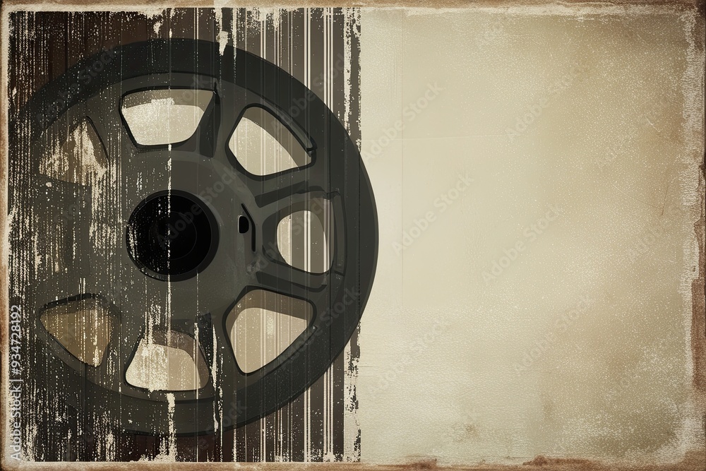 Distressed Vintage Film Grain Texture Overlay with Worn Effect and Deep ...