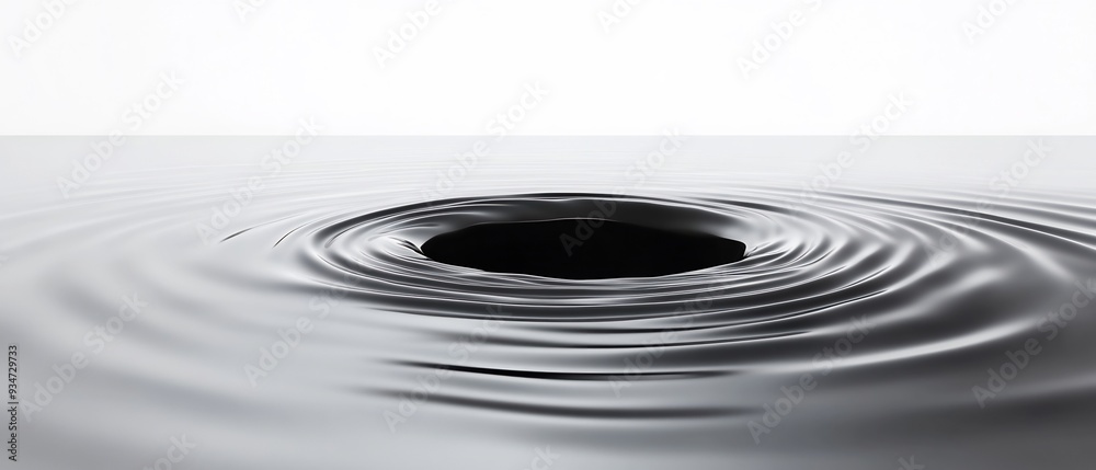 Gravitational pull of a black hole visualized as a 3D whirlpool with 2D ...