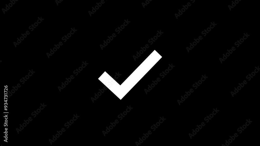 Animation check mark icon. Yes tick. Correct check mark symbol. Yes ...
