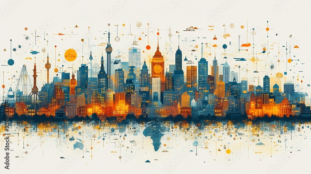 Vector illustration of the importance of global cooperation in pandemic ...