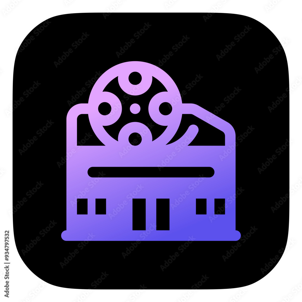 Editable cinema, theater, building vector icon. Movie, cinema ...