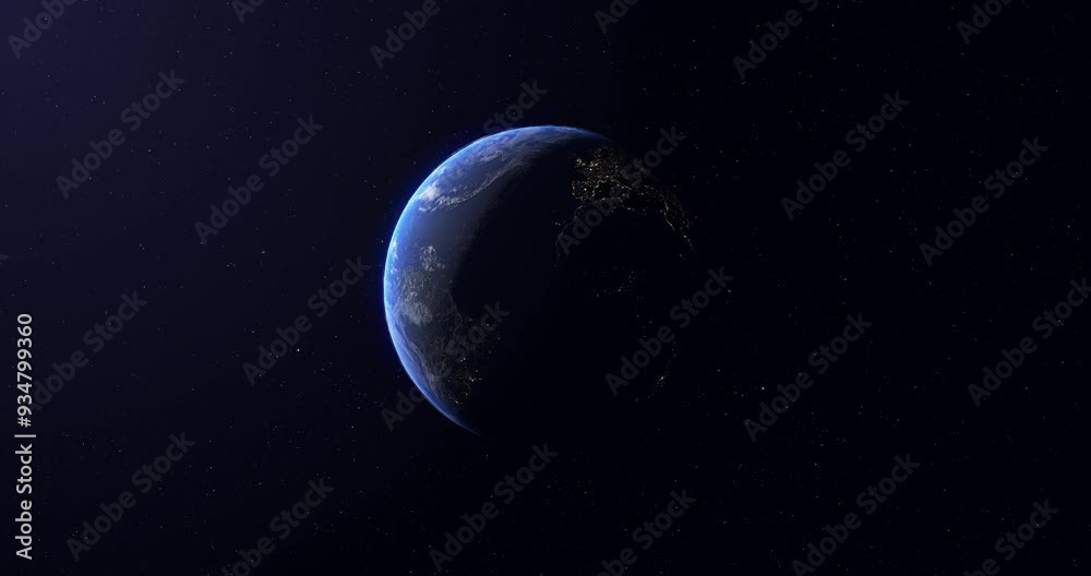 Technology Earth Rotation Animation vídeo do Stock | Adobe Stock
