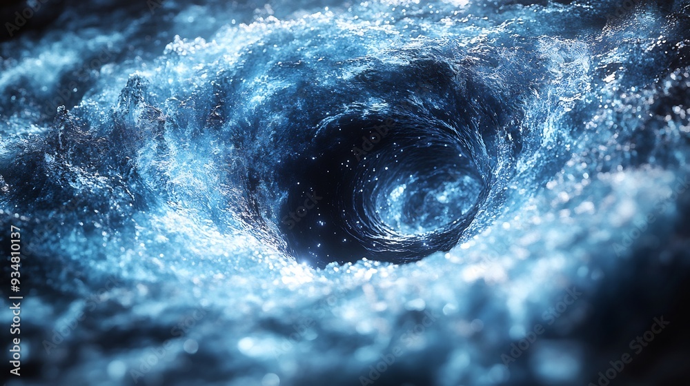 Black hole visualized as a 3D point of infinite density with 2D waves ...