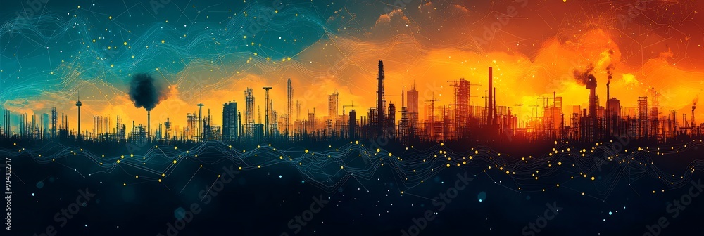 Vector art depicting the timeline of rising global temperatures over ...