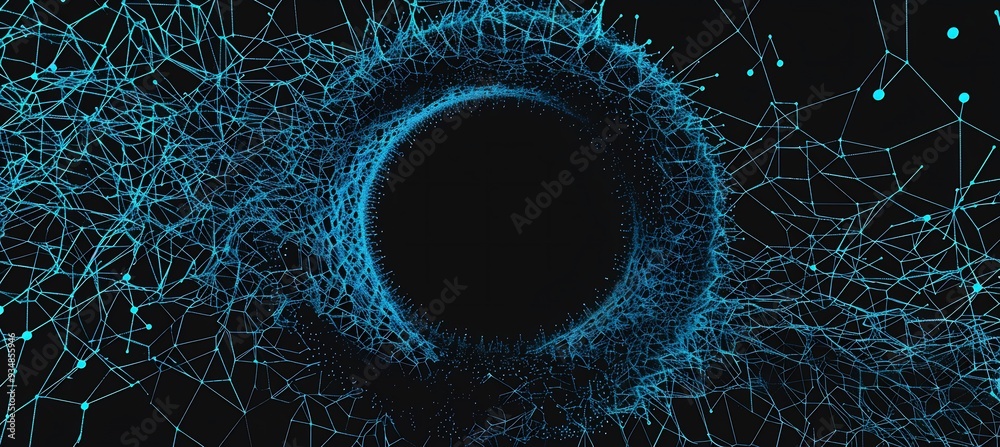 Vector depiction of a black hole surrounded by a 3D photon sphere where ...