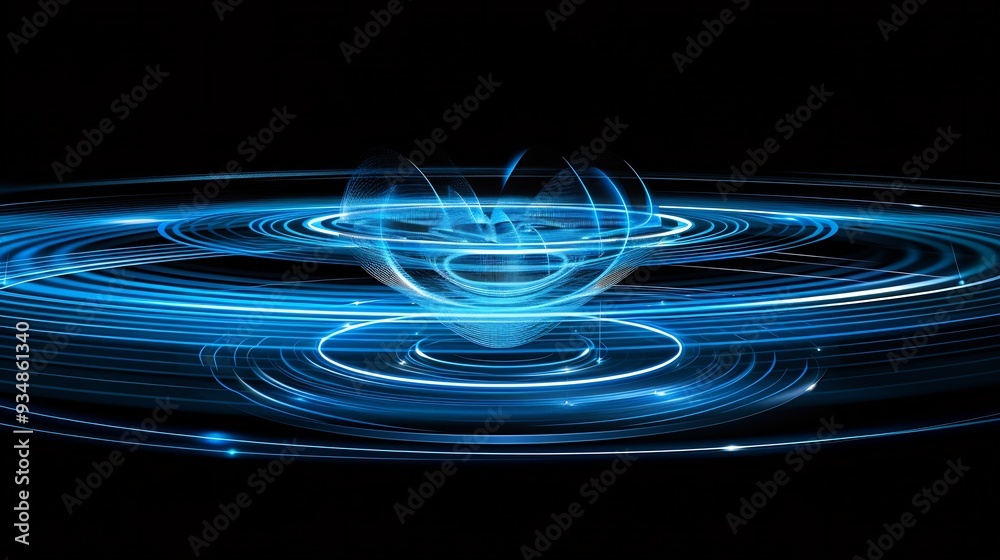 Vector depiction of a black hole with a clearly defined Schwarzschild ...