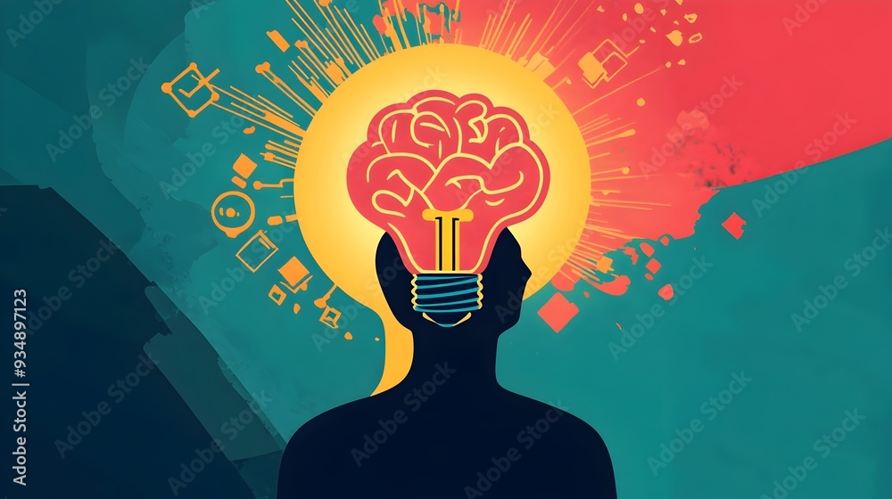 Conceptual Brain Representing Innovation and Creative Thinking Stock ...