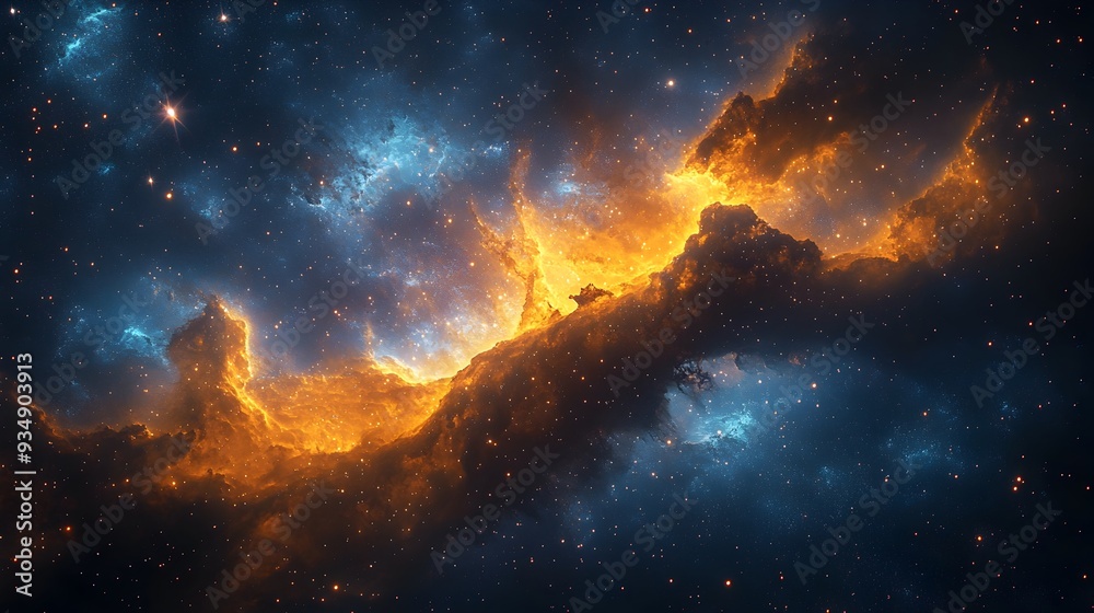 Expansive galactic panorama showcasing enigmatic astral formations and ...