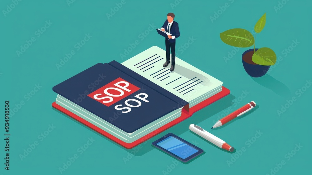 Standard Operating Procedures (SOP): A binder labeled SOP with a ...