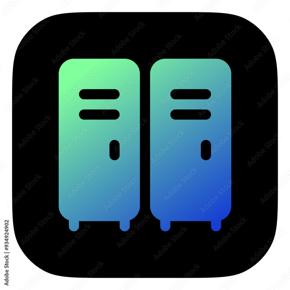 Editable locker, changing room vector icon. Part of a big icon set ...