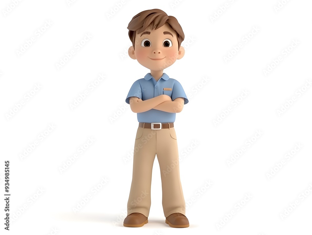 3D animated full body character of a customer service representative ...