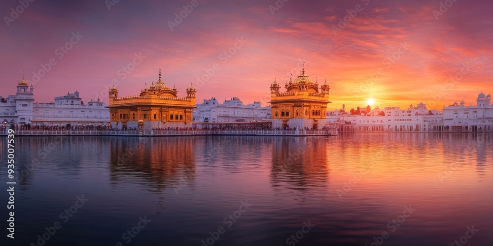 Majestic 3D Golden Temple: Abstract Artistic Representation of Shri ...