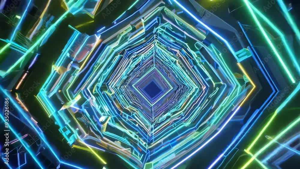 Exploring mesmerizing neon tunnel designs with dynamic patterns and ...