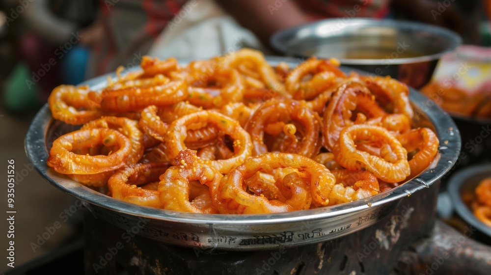 Jalebi, deep-fried and syrup-soaked squiggles, are a classic street ...
