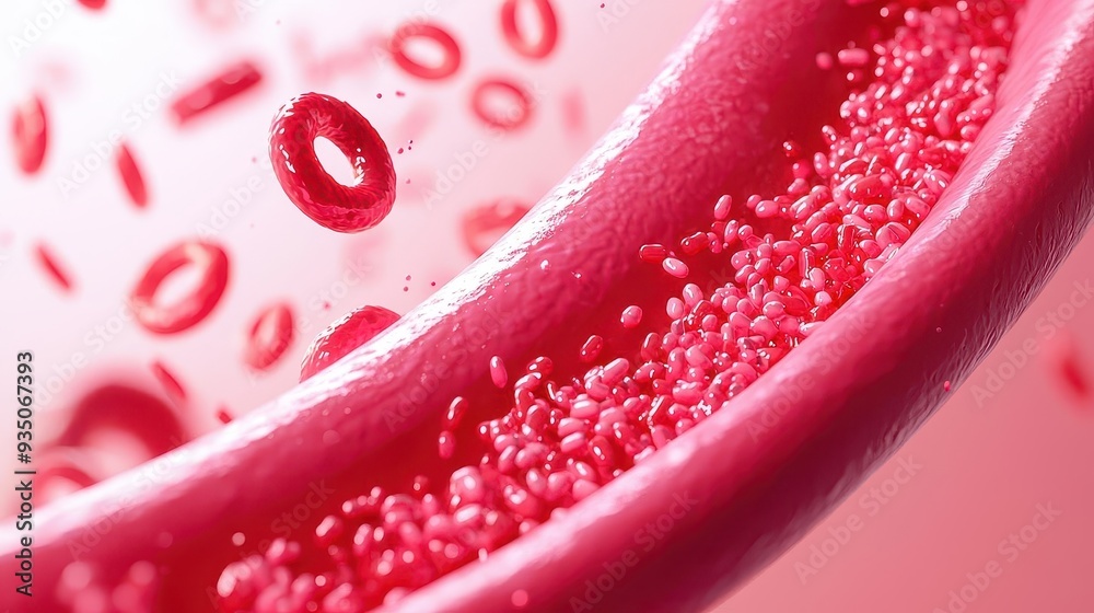 Artery cutaway with cholesterol levels labeled from low to high ...