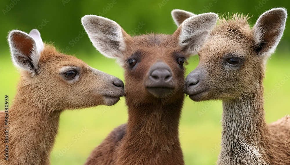 Kangaroos engage in playful boxing, demonstrating social interaction ...