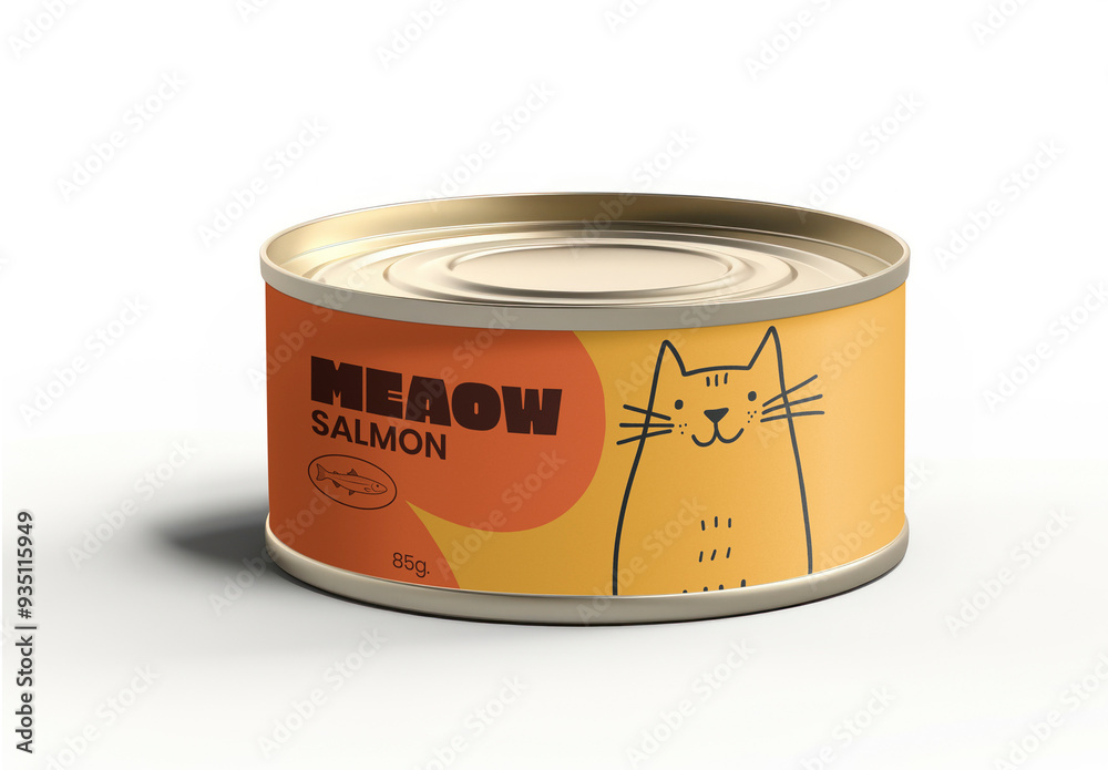 Product Packaging Cat Canned Food Mockup With Generative AI Stock ...