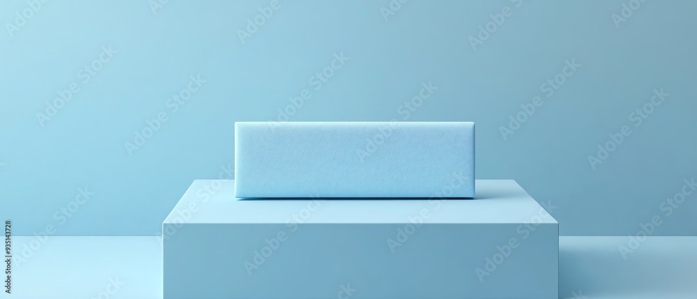 Matte sky blue box for face mask sachets, same size as a singleuse ...