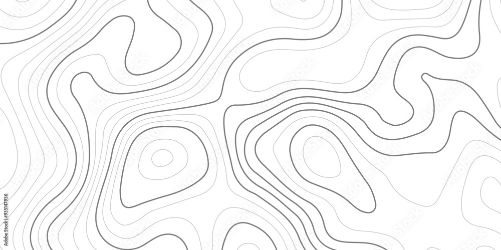 Wave topographic contour map, topographic wavy map line background ...