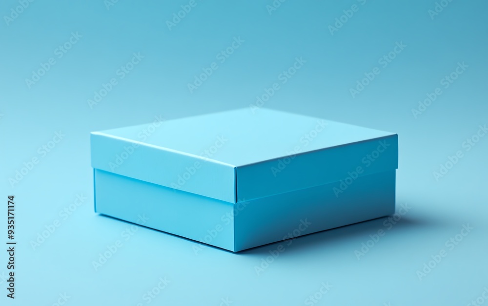 Simple matte sky blue box for singleuse sachets, same size as a sachet ...
