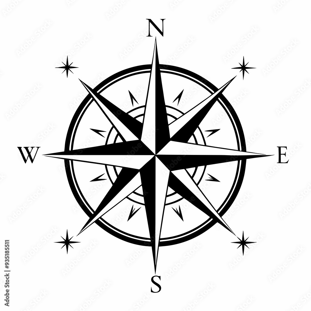 Compass Clipart, Compass SVG Cut Files For Cricut, Compass Rose Svg ...