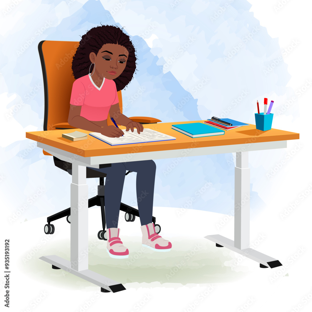 Girl cartoon character set . Cartoon character model sheet. Cartoon ...