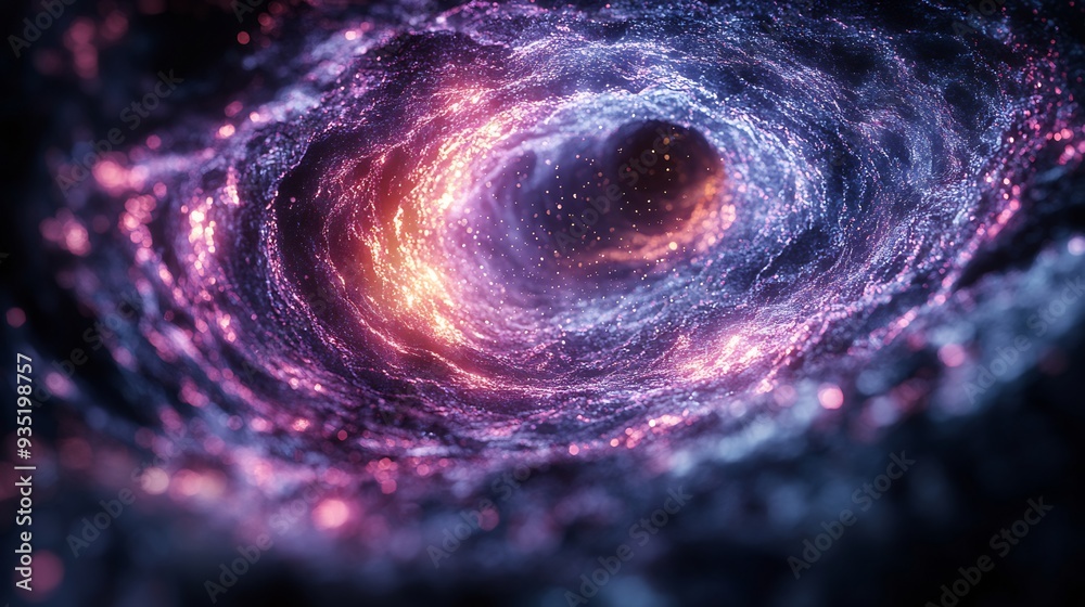 Infographic illustrating emission of Hawking radiation a black hole ...