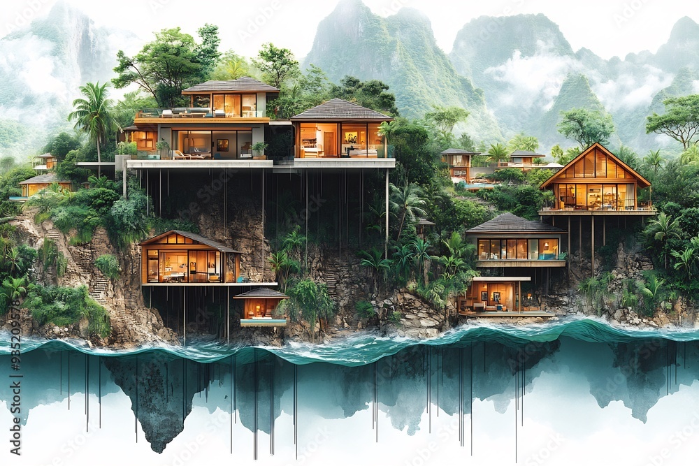 Infographic illustrating the effects of rising sea levels on human ...